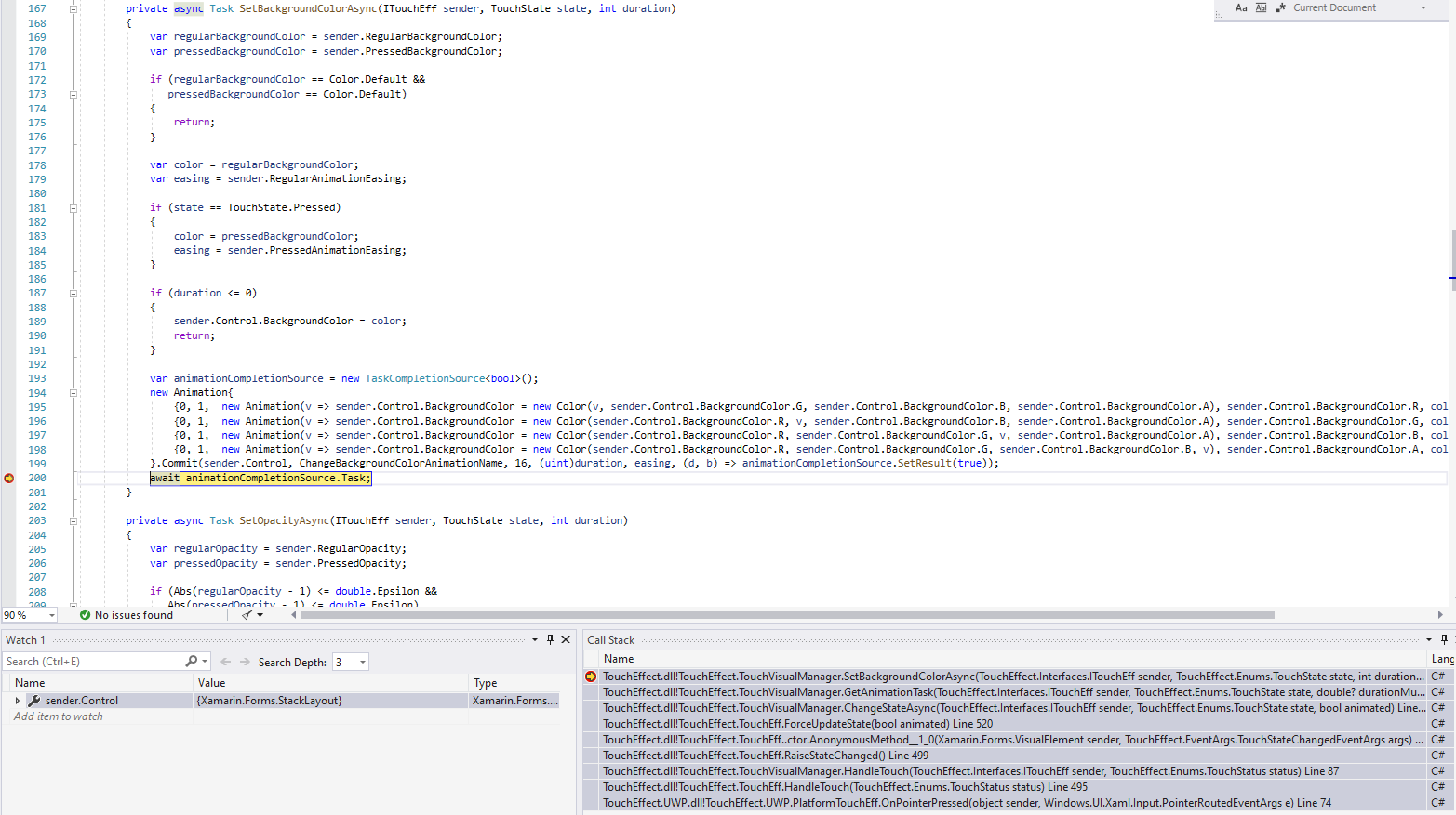 [UWP] Using the navigation buttons on a mouse while the cursor is over a toucheffect control ...