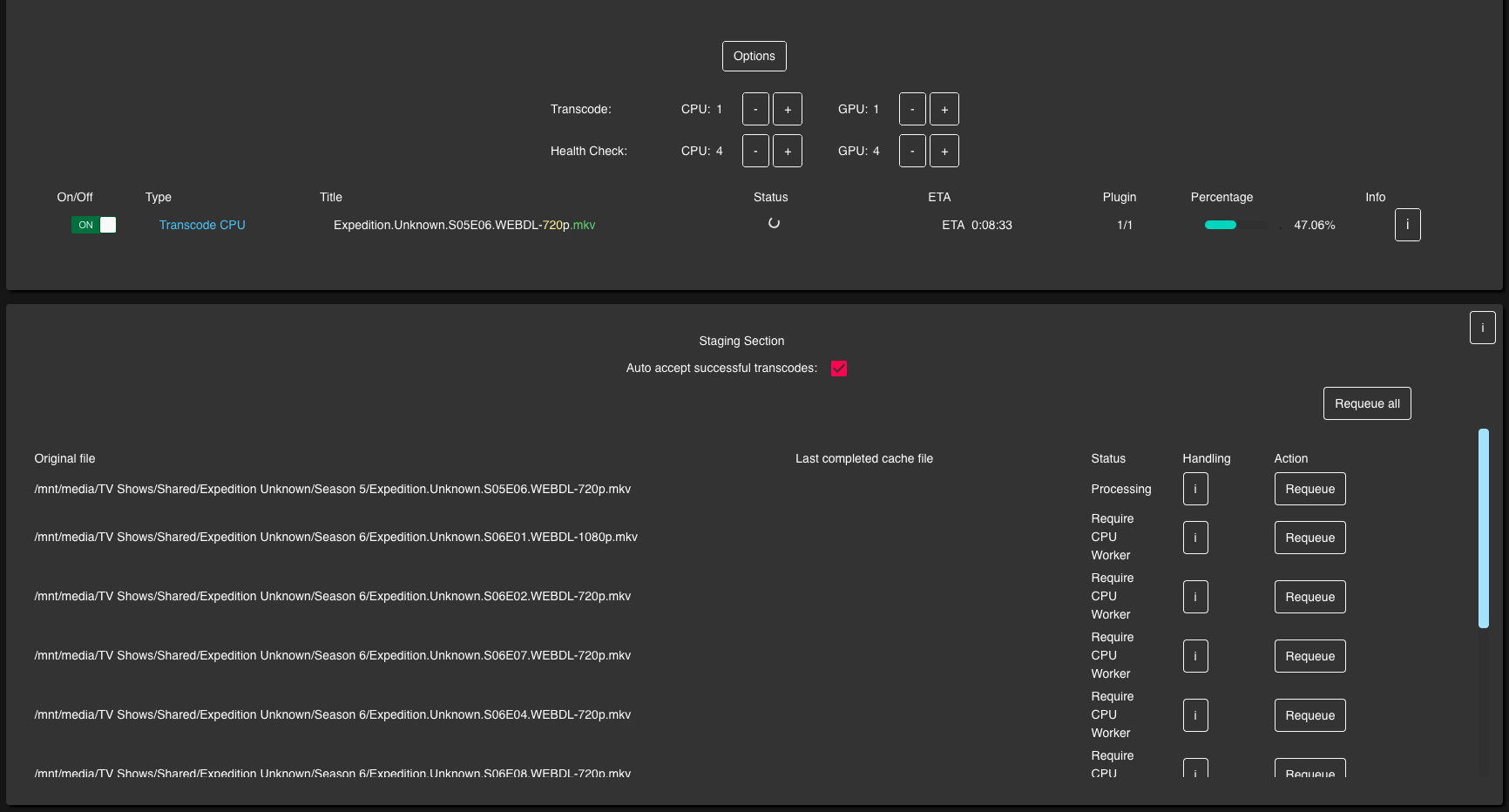 V2 - Files backing up in staging section outside of library schedule ...