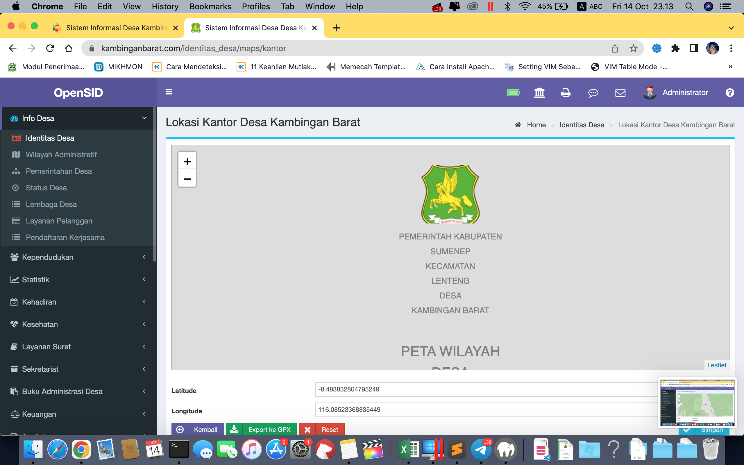 Bug/error: Menu Pada Peta Hilang · Issue #5836 · OpenSID/OpenSID · GitHub