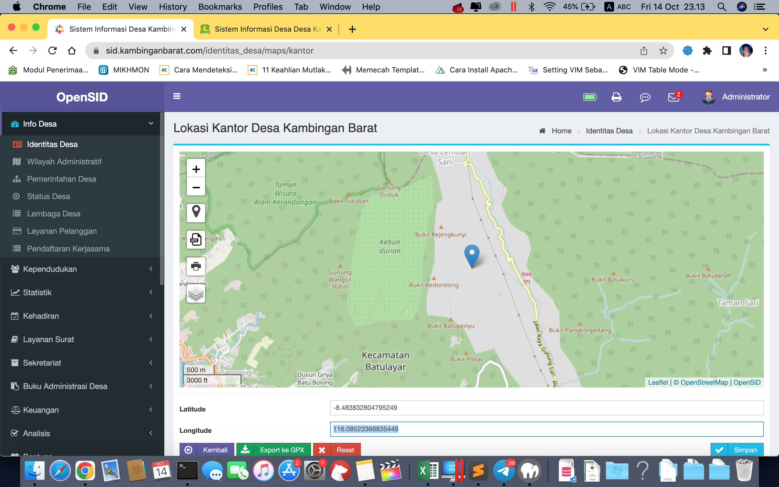 Bug/error: Menu Pada Peta Hilang · Issue #5836 · OpenSID/OpenSID · GitHub