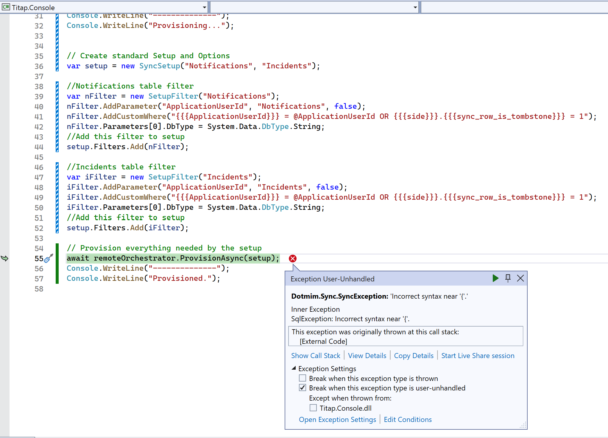 Getting Error Incorrect Syntax New When Trying To Manually Provision Database · Issue 1003