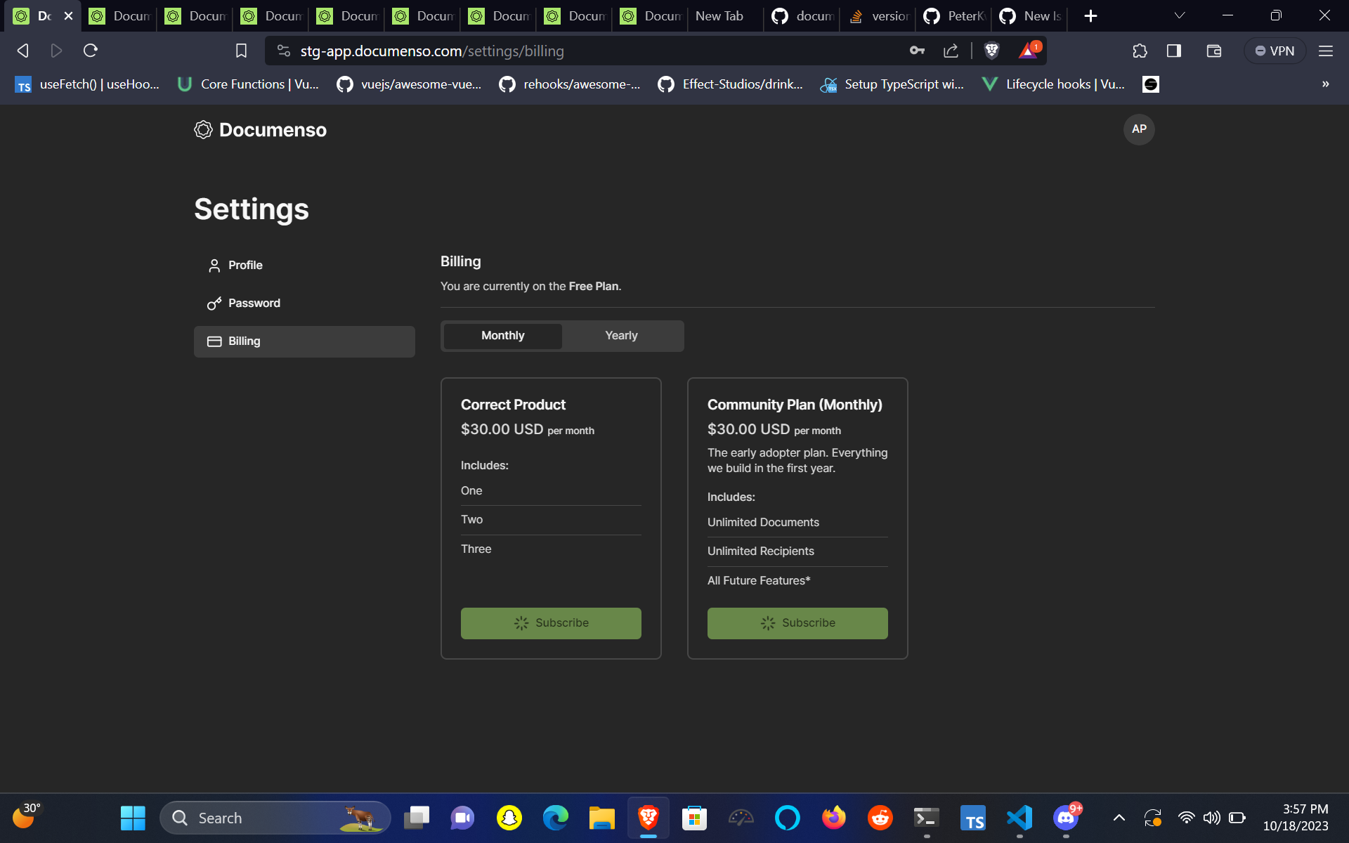 [BUG] Loading State in Wrong Subscribe Button · Issue #577 · documenso/documenso · GitHub