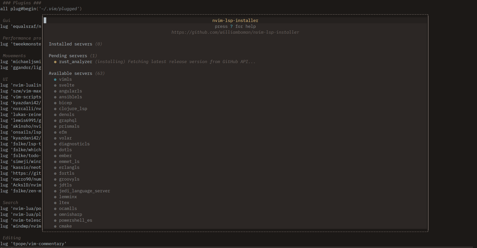 Installing various servers fails on windows 10 · Issue #201 · williamboman/nvim-lsp-installer ...