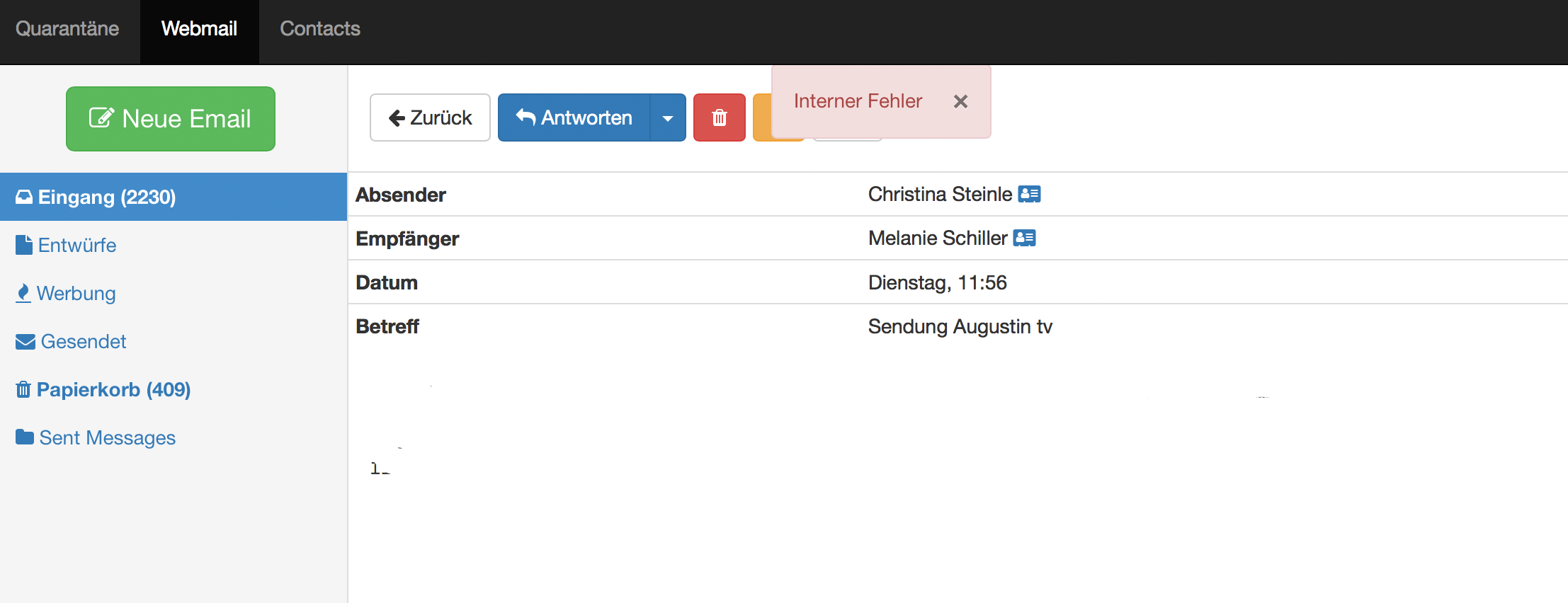 Mail Forward Error #2 · Issue #116 · modoboa/modoboa-webmail · GitHub