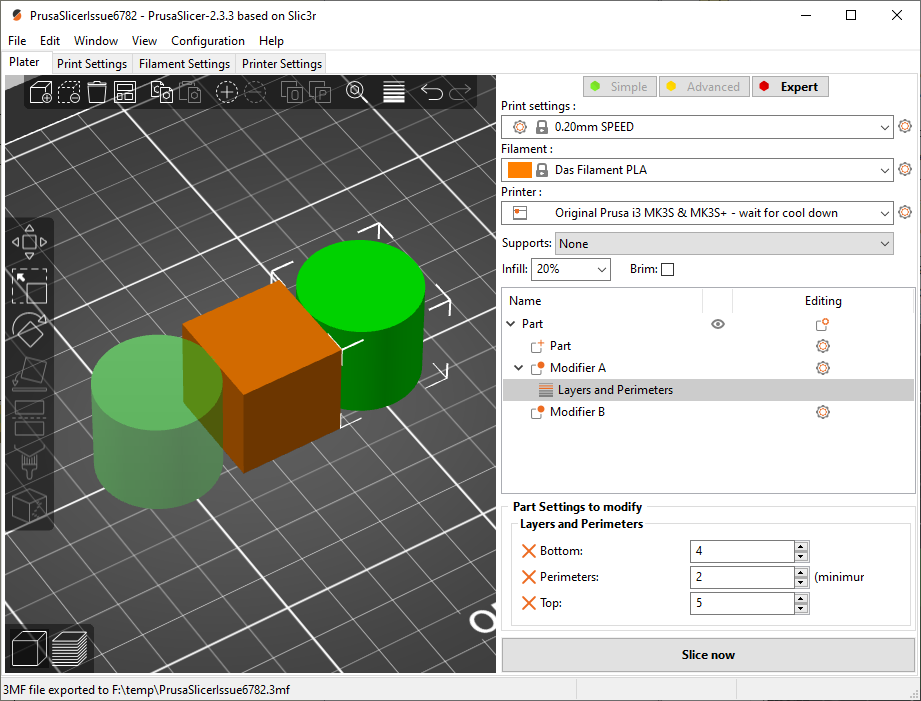 Clicking On Another Modifier while Changing a Modifier Parameter crashes PrusaSlicer · Issue ...