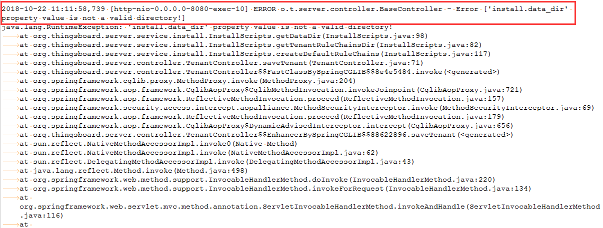 Create new tenant error on Linux because of error data directory ...