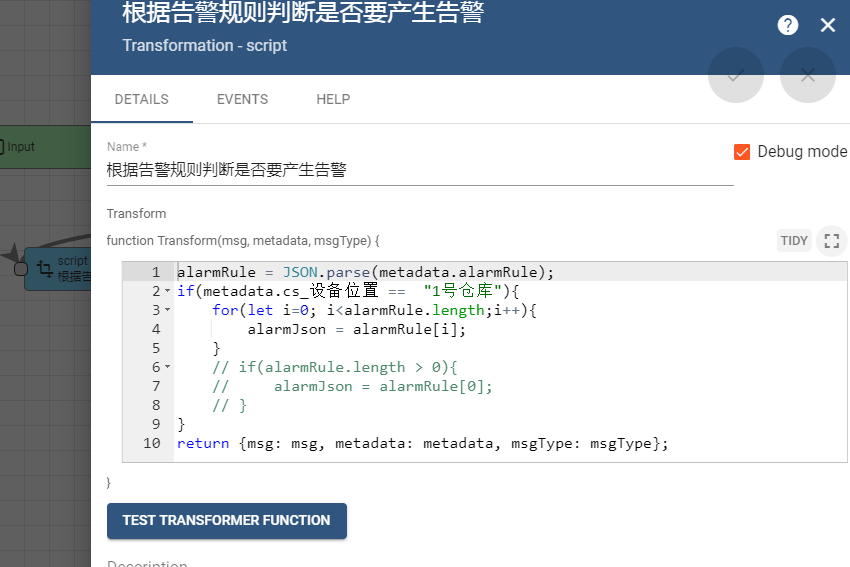[Bug] Transformation Node "script" cannot handle "for" loop. · Issue #3348 · thingsboard ...
