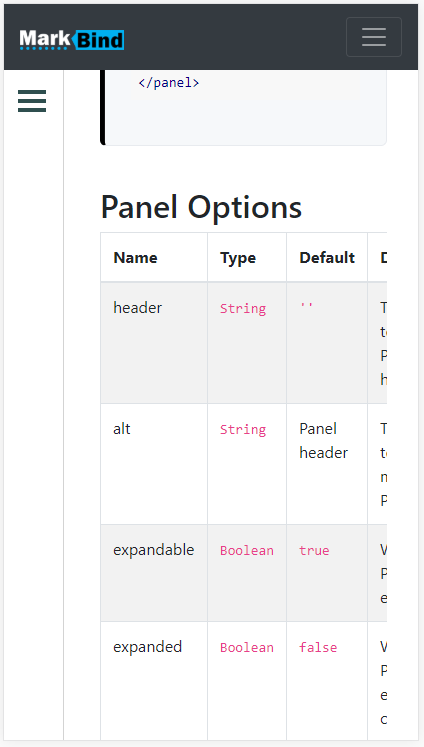 Improve MarkBind's responsive / mobile usability · Issue #335 · MarkBind/markbind · GitHub