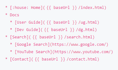 siteNav example in documentation is styled incorrectly · Issue #559 · MarkBind/markbind · GitHub