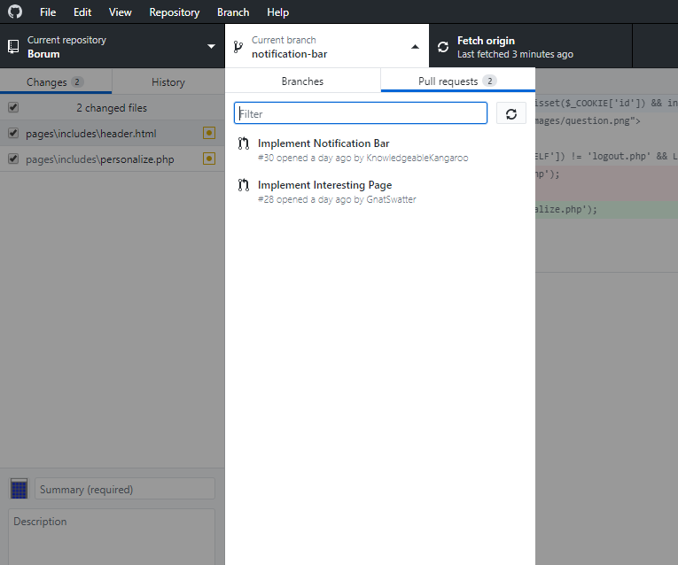 Create Pull Request button showing when there is an existing pull ...
