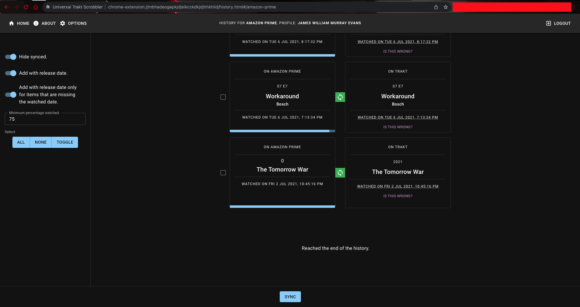 Prime Video history only goes back to early July 2021 (about 26 months) · Issue #341 · trakt ...