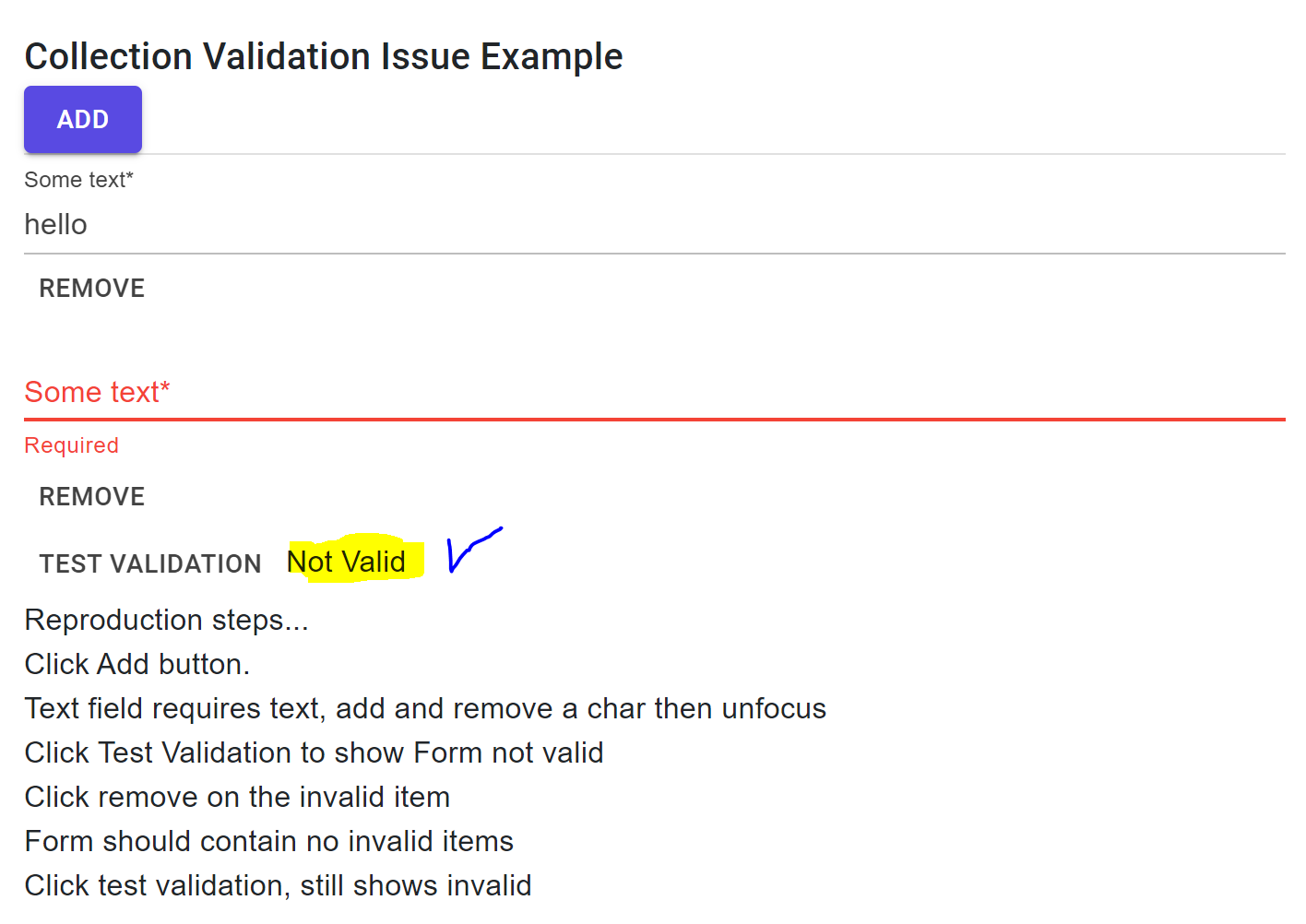 Mudform Considering Removed Items When Evaluating Validation · Issue 1393 · Mudblazor Mudblazor