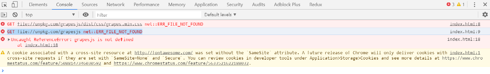 file://unpkg.com/grapesjs net::ERR_FILE_NOT_FOUND · Issue #2535 · GrapesJS/grapesjs · GitHub
