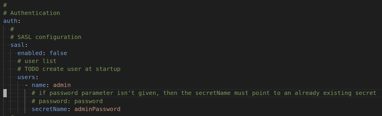 Create users listed in `auth.sasl.users` · Issue #73 · redpanda-data/helm-charts · GitHub