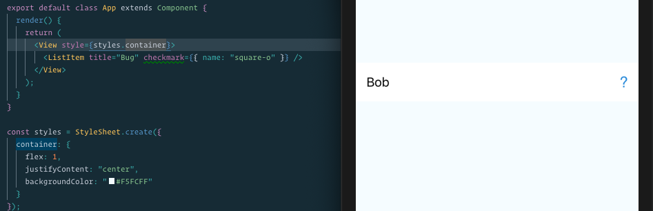 Icon prop for checkmark does not work with font-awesome value · Issue #1681 · react-native ...