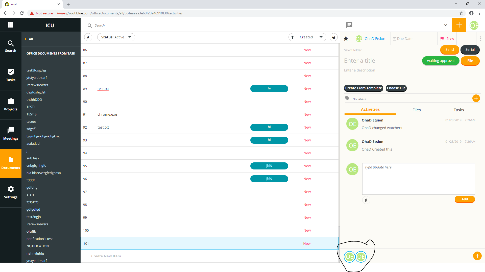 after creating a document, you can add the creator as a partner even though he's already added ...