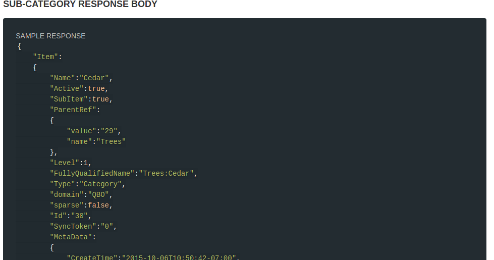Unsupported OperationOperation CREATE CATEGORY is not supported. · Issue #70 · intuit/QuickBooks ...