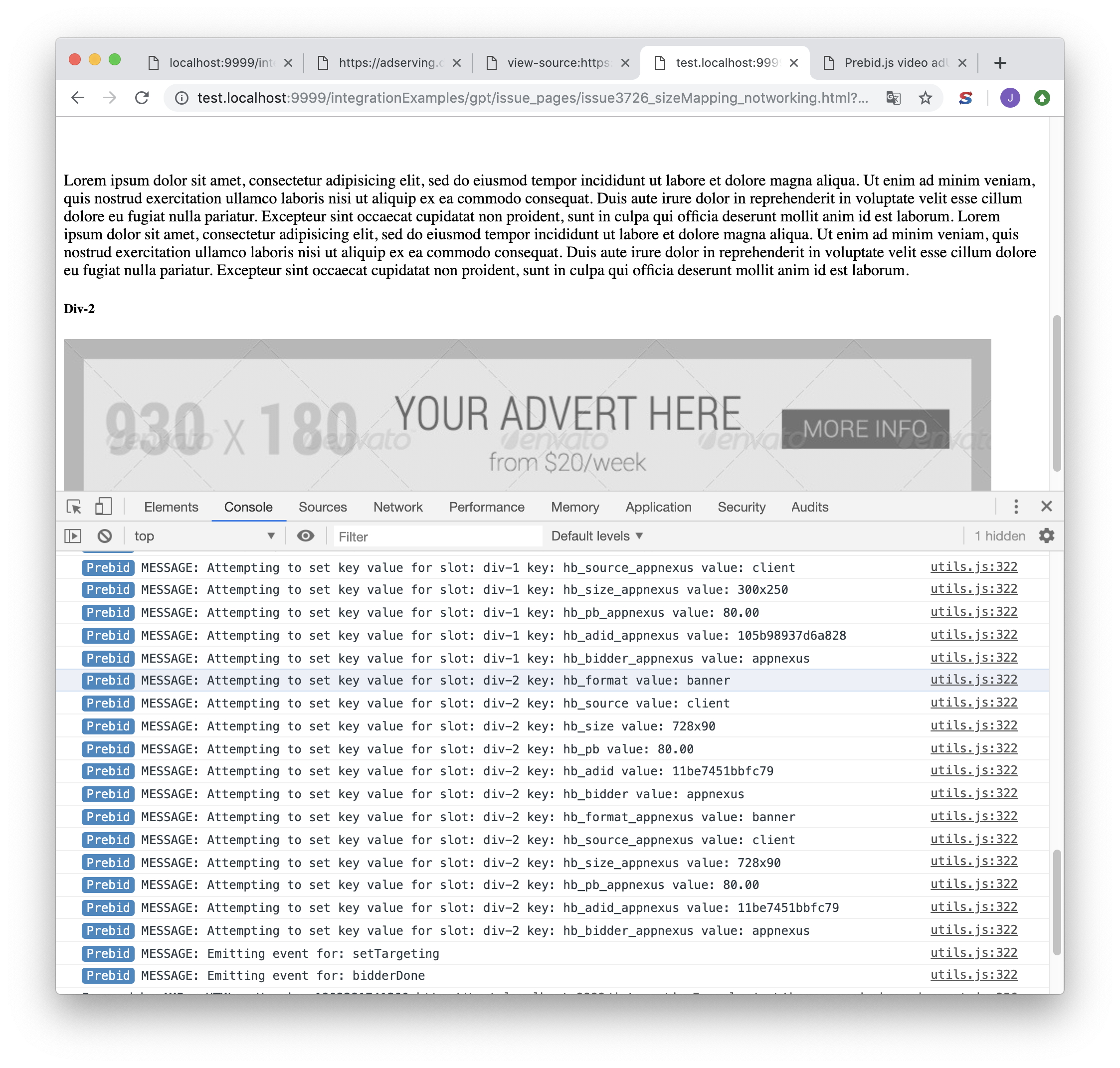 Issue with responsive ads and sizeConfig · Issue #3740 · prebid/Prebid.js · GitHub