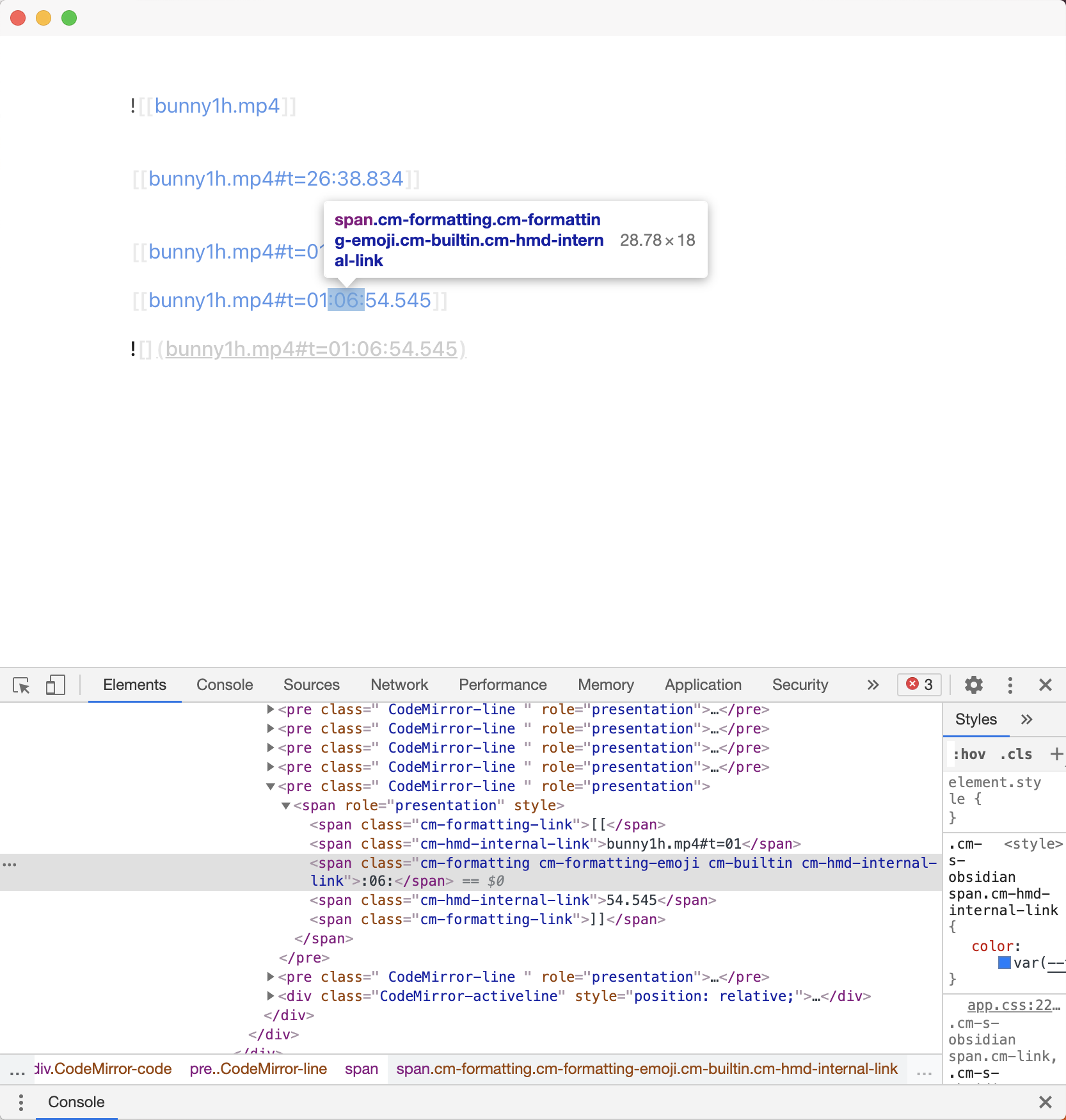Broken timestamp in edit mode with internal link · Issue #41 · aidenlx/media-extended · GitHub