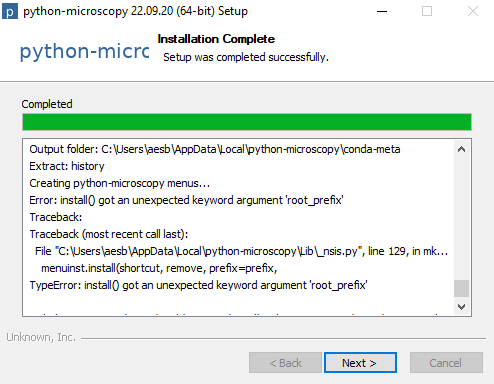 [BUG] menuinst doesn't work on conda install >=py37 · Issue #917 · python-microscopy/python ...