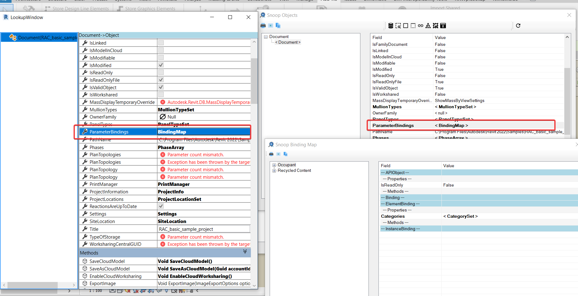 Problem with snoop, some parameter use Enumerator · Issue #1 · weianweigan/RevitLookupWpf · GitHub