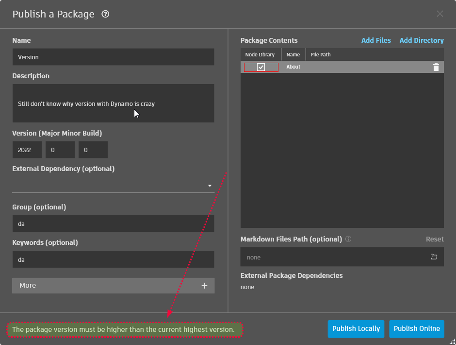 Allow upload package with version lower. · Issue #244 · DynamoDS/DynamoWishlist · GitHub