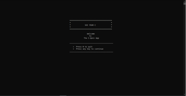 GitHub - saaimsid/See-Your-C: A C-programming quiz app written in C language.