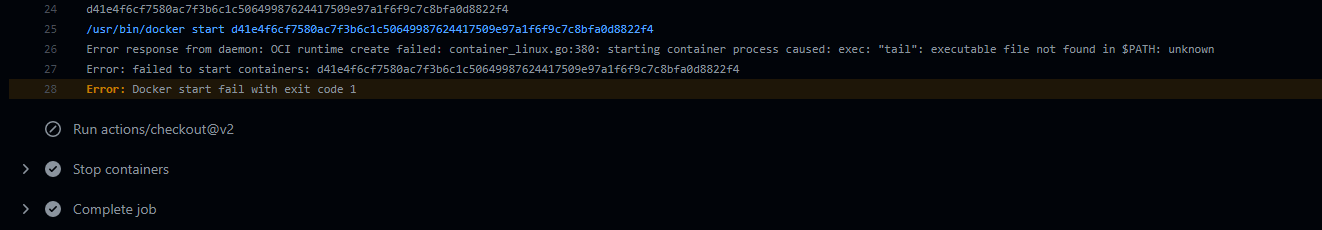 Issue: small containers without tail do not work · Issue #880 · nektos/act · GitHub