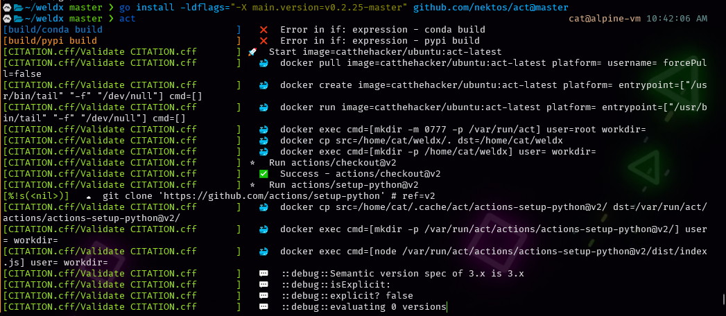 Issue: zero value panic in matrix workflow · Issue #885 · nektos/act · GitHub