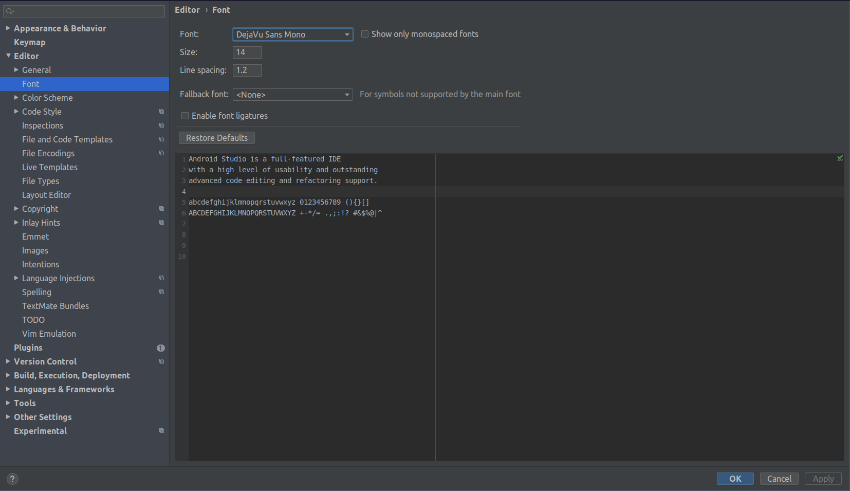Android Studio - System fonts can't be chosen in settings · Issue #110118 · NixOS/nixpkgs · GitHub
