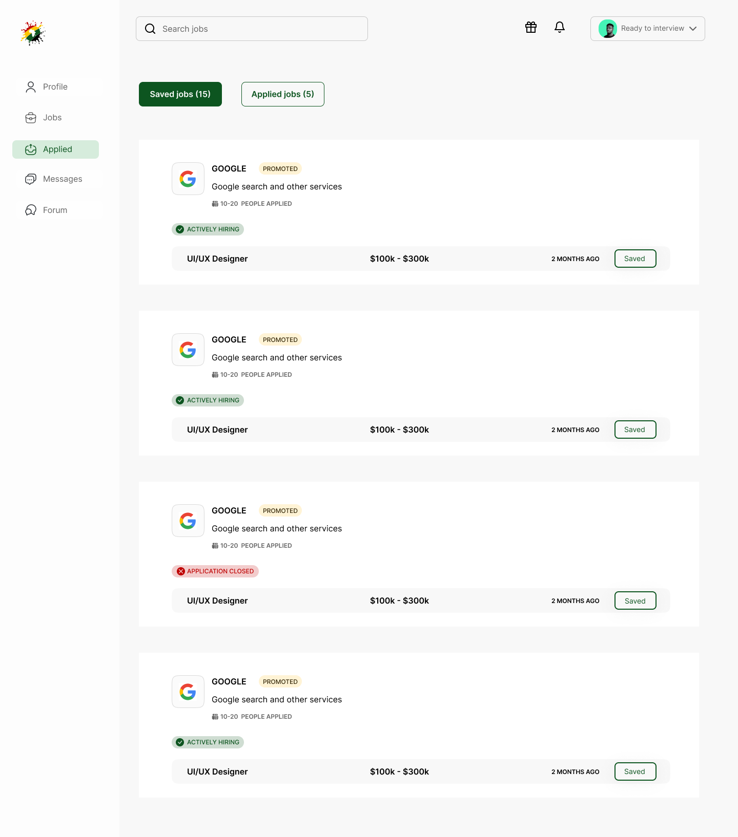 Candidate Jobs - Saved & Applied screen Implementation · Issue #18 · AfriSplash-Remotely ...