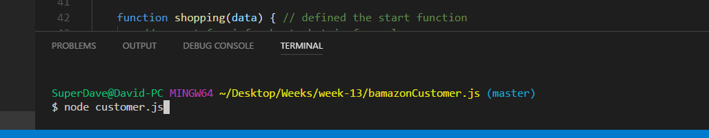 GitHub - db2147/Bamazon: Bamazon is a command line app with an Amazon-like storefront using the ...