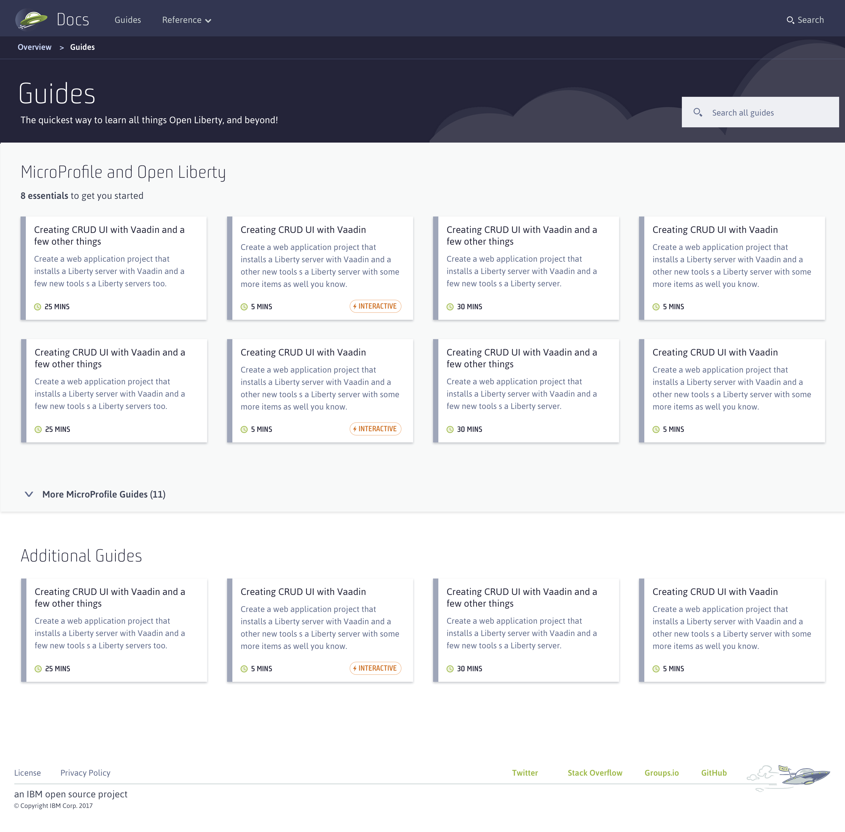 New All Guides page - Categories · Issue #469 · OpenLiberty/openliberty.io · GitHub