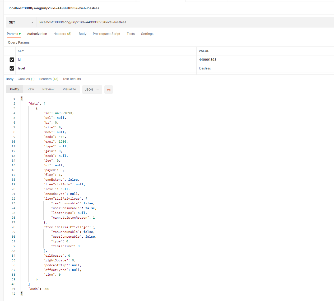 获取云盘歌曲播放链接为null · Issue 1704 · Binaryify Neteasecloudmusicapi · Github