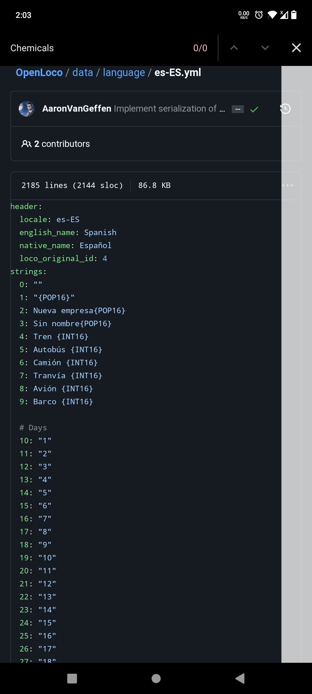 Spanish lenguage is actually "Spanglish" (Some texts are in english) · Issue #1549 · OpenLoco ...