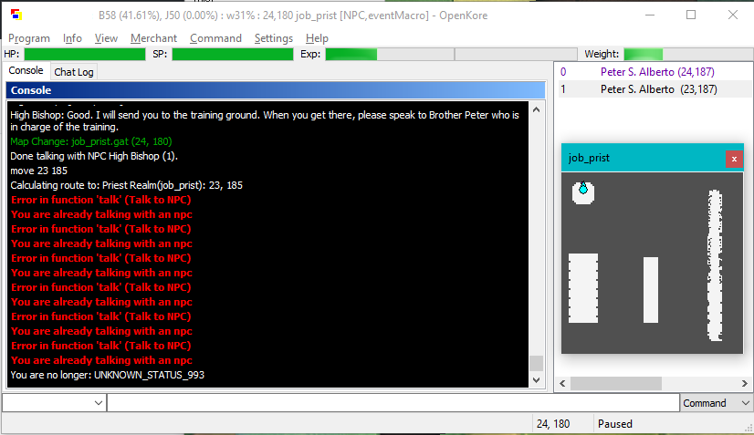 Can't talk to NPC in Priest Job Change Map · Issue #1126 · OpenKore/openkore · GitHub