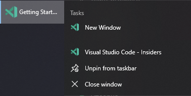 Windows 10 - Taskbar entry context menu is empty · Issue #121184 ...