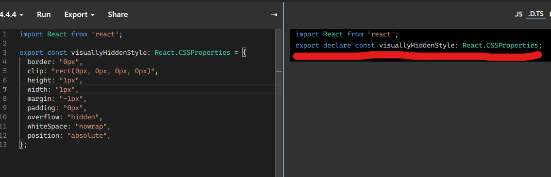 `d.ts` missing property. · Issue #176 · timocov/dts-bundle-generator · GitHub