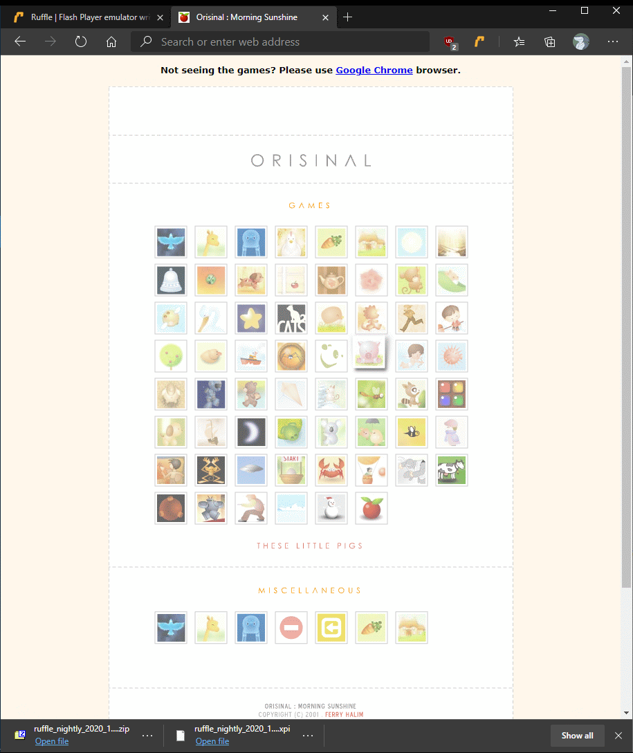 Ruffle fail to load any SWF in Waterfox Current · Issue #1643 · ruffle-rs/ruffle · GitHub