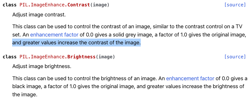 Imageenhance Docs Please Indicate All Limits For Brightness And Contrast · Issue 7043 · Python