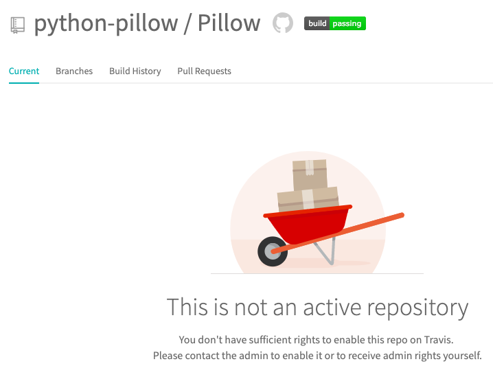 Travis has been disabled · Issue #3589 · python-pillow/Pillow · GitHub