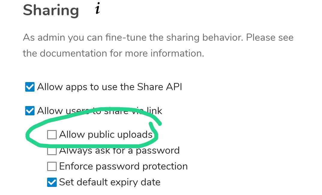 Anonymous upload folder documentation incorrect · Issue #15231 · nextcloud/server · GitHub