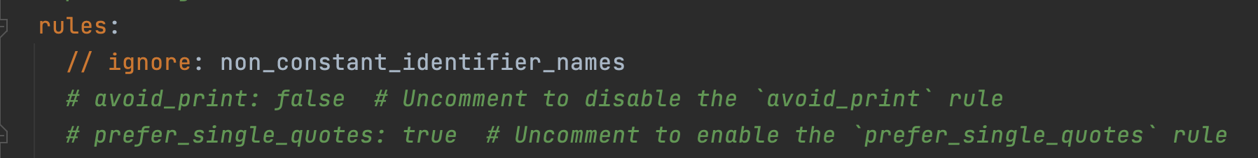 Name non-constant identifiers using lowerCamelCase. · Issue #3252 · Dart-Code/Dart-Code · GitHub
