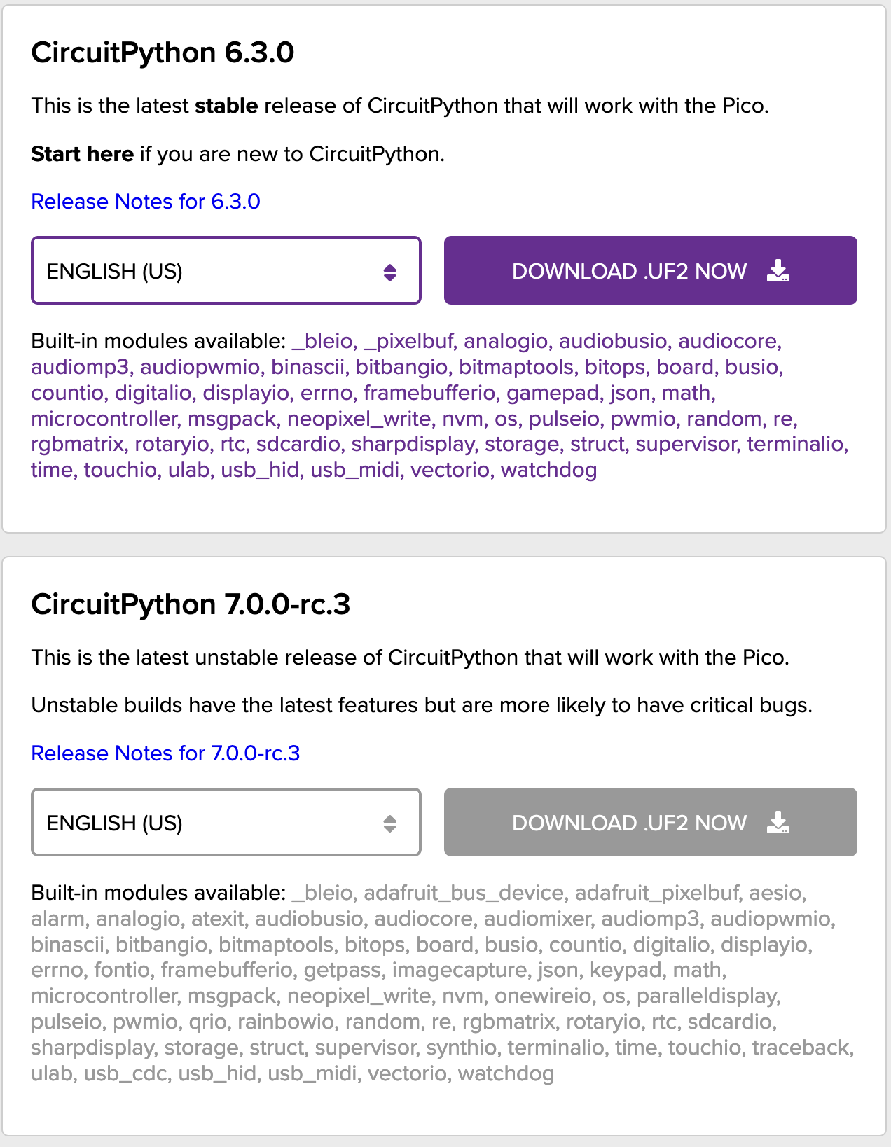 Gray download buttons may be confusing · Issue #764 · adafruit/circuitpython-org · GitHub