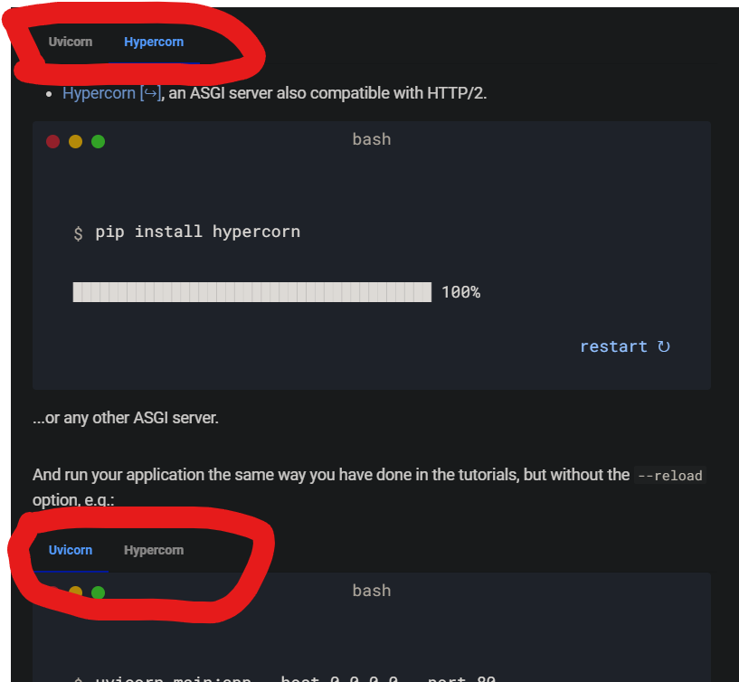 Add a common switcher for alternatives in the documentation · fastapi fastapi · Discussion #7157 ...