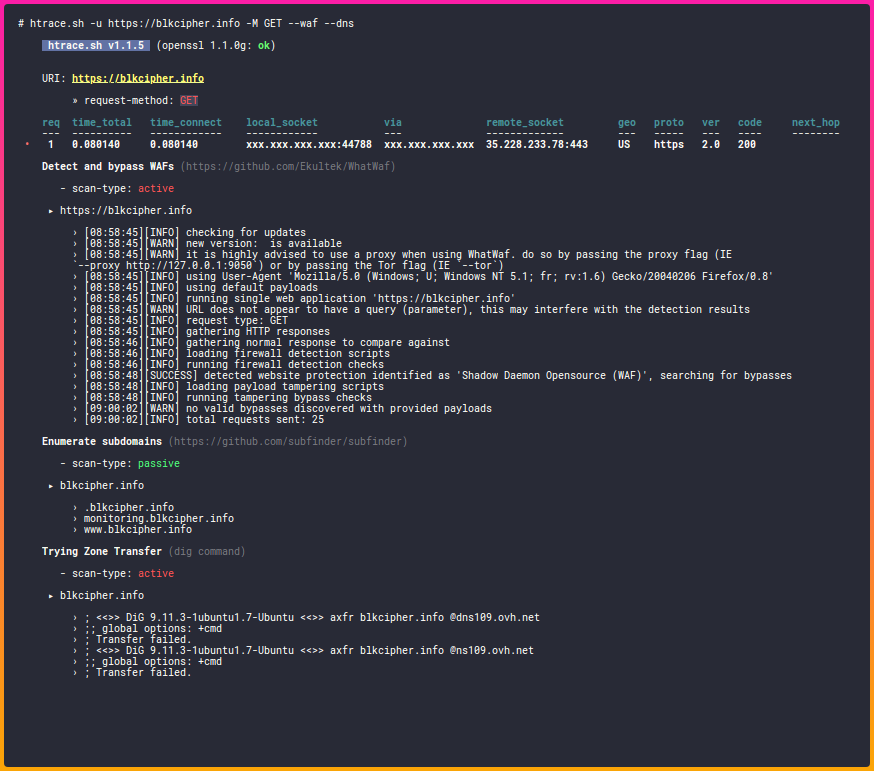 [Tool Request] trimstray/htrace.sh · Issue #2326 · BlackArch/blackarch · GitHub