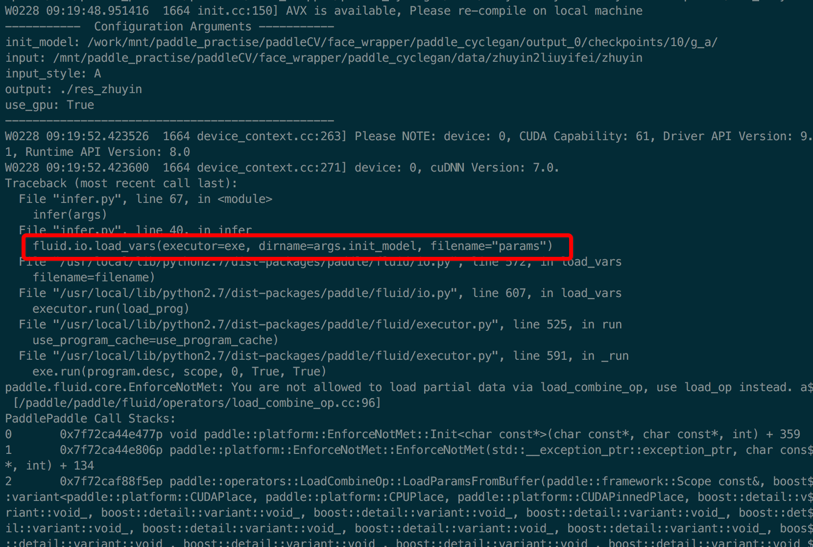 cyclegan 跑了训练之后，如何infer · Issue #1801 · PaddlePaddle/models · GitHub