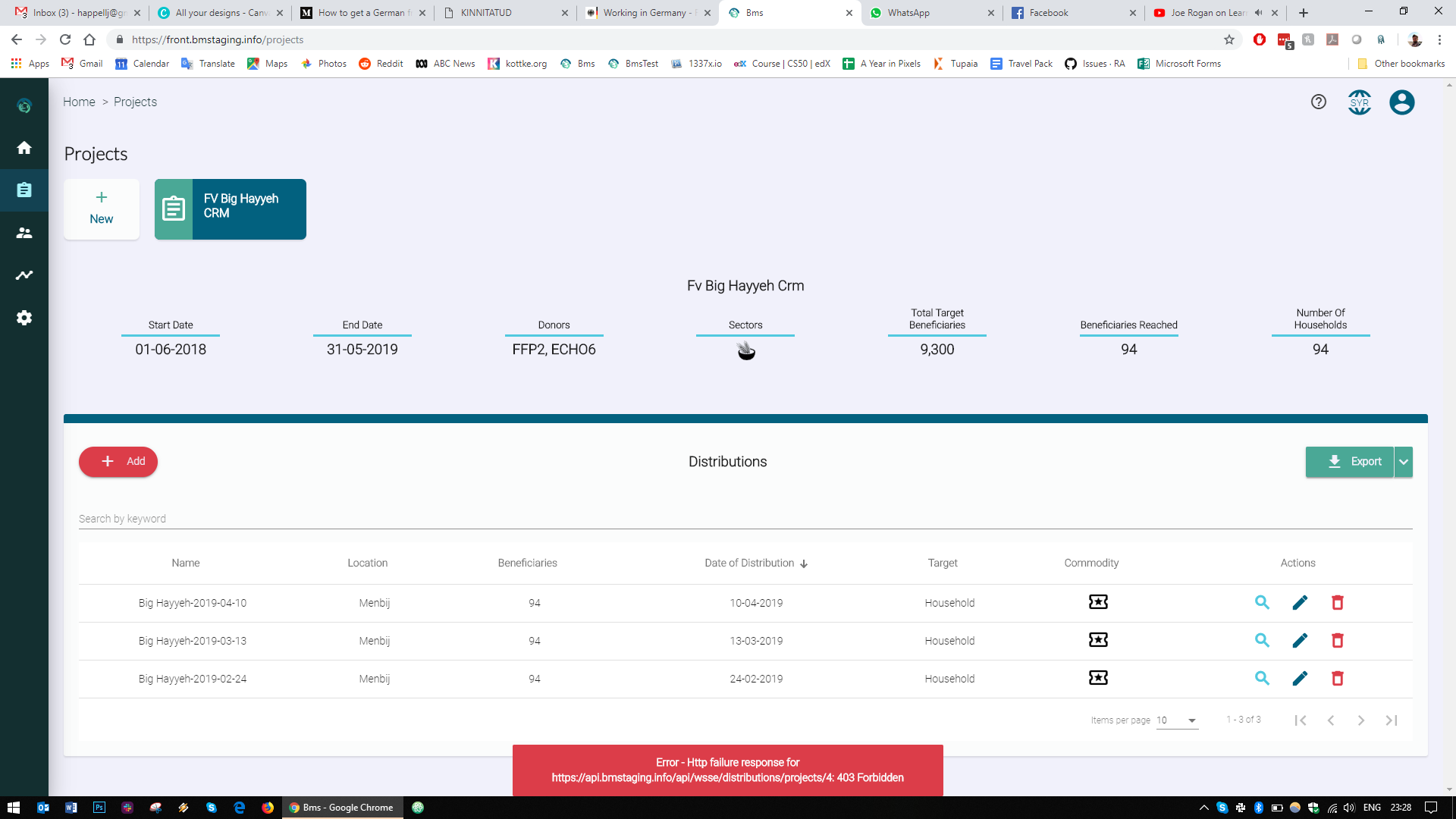 Error Message on Project Page - High · Issue #585 · ReliefApplications/bms_front · GitHub