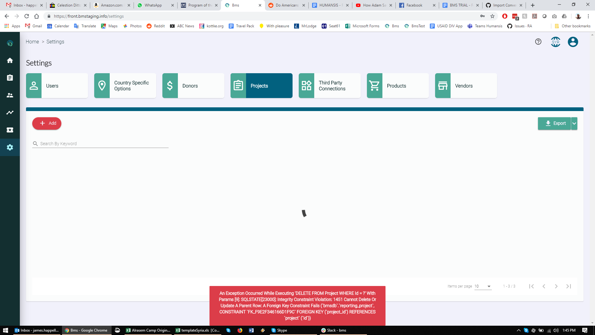 Error When Trying to Delete a Project - Med · Issue #787 · ReliefApplications/bms_front · GitHub