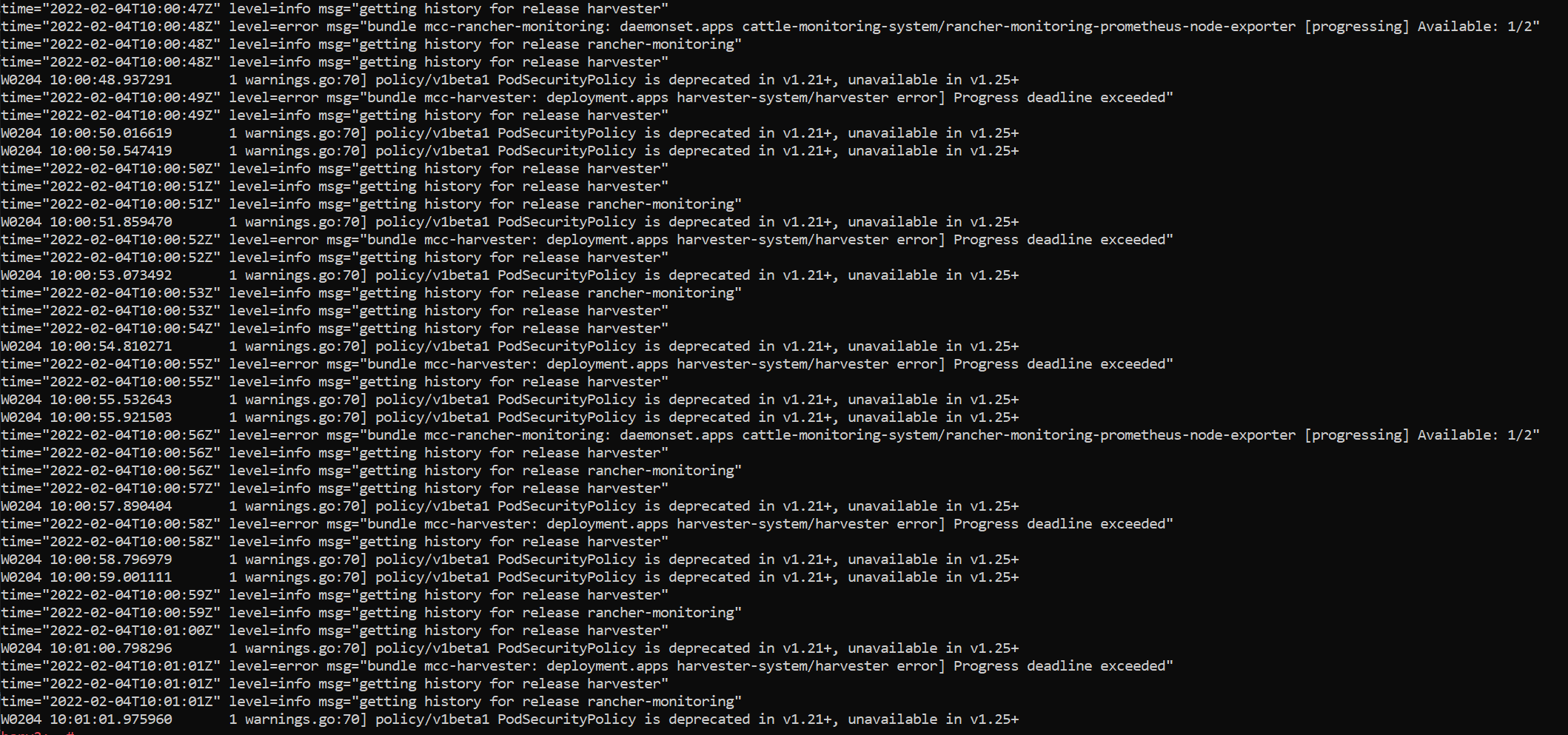 [BUG] fleet-agent has a very high CPU usage · Issue #1893 · harvester/harvester · GitHub